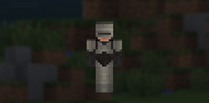 Скин «Робокоп» для Minecraft Bedrock Edition