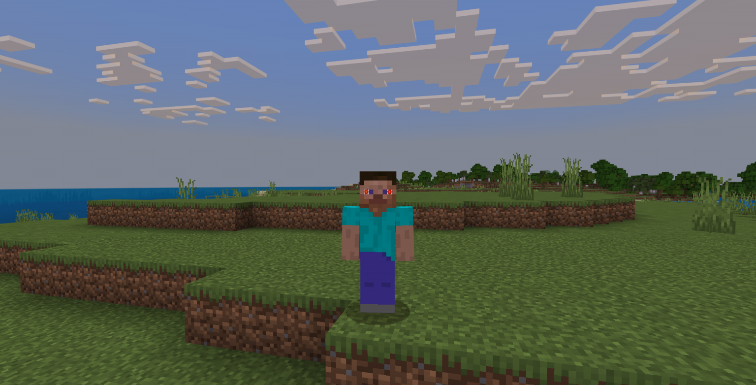 Скачать мод «Лазерные глаза» для Майнкрафт андроид