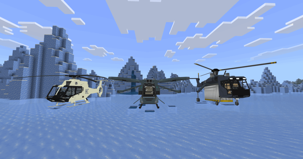 Мод на «Новые Вертолеты» для Minecraft Bedrock Edition